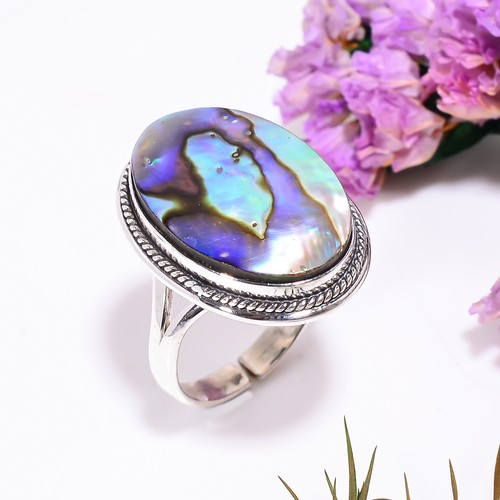 Abalone Shell Vintage Handmade 925 Sterling Silver Ring Adjustable GSR-5062 | eBay