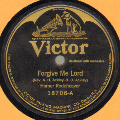 Homer Rodeheaver / Virginia Asher - Homer Rodeheaver - Forgive Me Lord ...