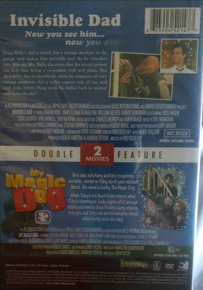 Invisible Dad / My Magic Dog (DVD, 2011) NEW 683904521477| eBay