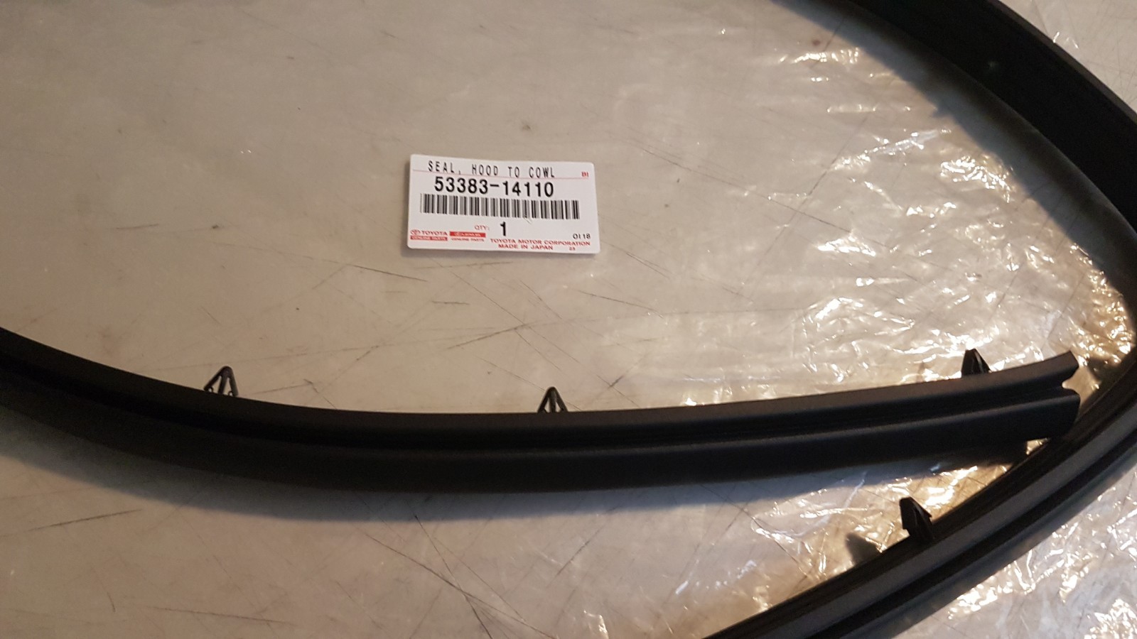 Genuine OEM Toyota Supra JZA80 Mark IV hood to cowl panel seal RHD ...