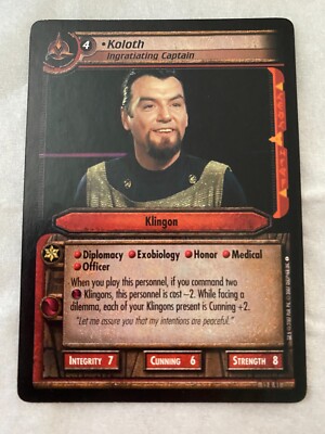 Star Trek CCG These are the Voyages KOLOTH "Ingratiating Captain" NEVER ...