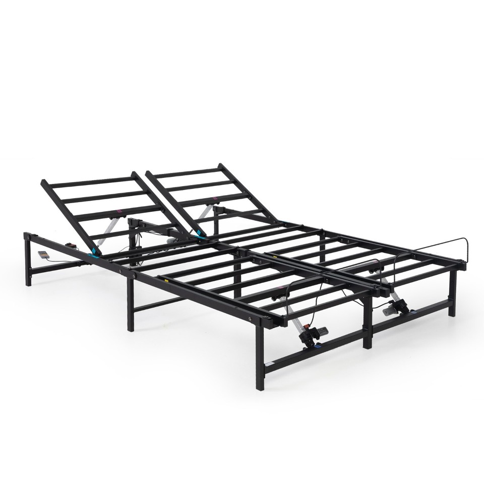 Queen Size Electric Bed Frame Remote Control Adjustable Bed Base ...
