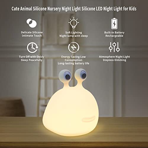 Cute Slug Kids Night Light Birthday Gifts Room Decor Bedroom ...