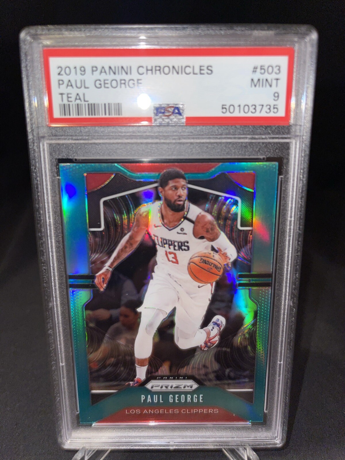Chronicles 2019-20 NBA Clippers Paul George Teal prizm card *MINT PSA 9 ...