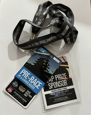 2014 IMS Indianapolis Indy 500 Pre Race & Race Day Credentials | eBay