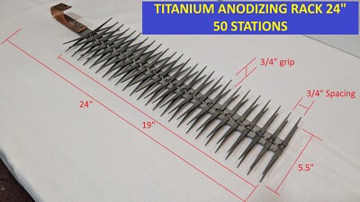 Aluminum Anodizing Titanium Rack 24" 50 stations 2 way Anodize Holder ...
