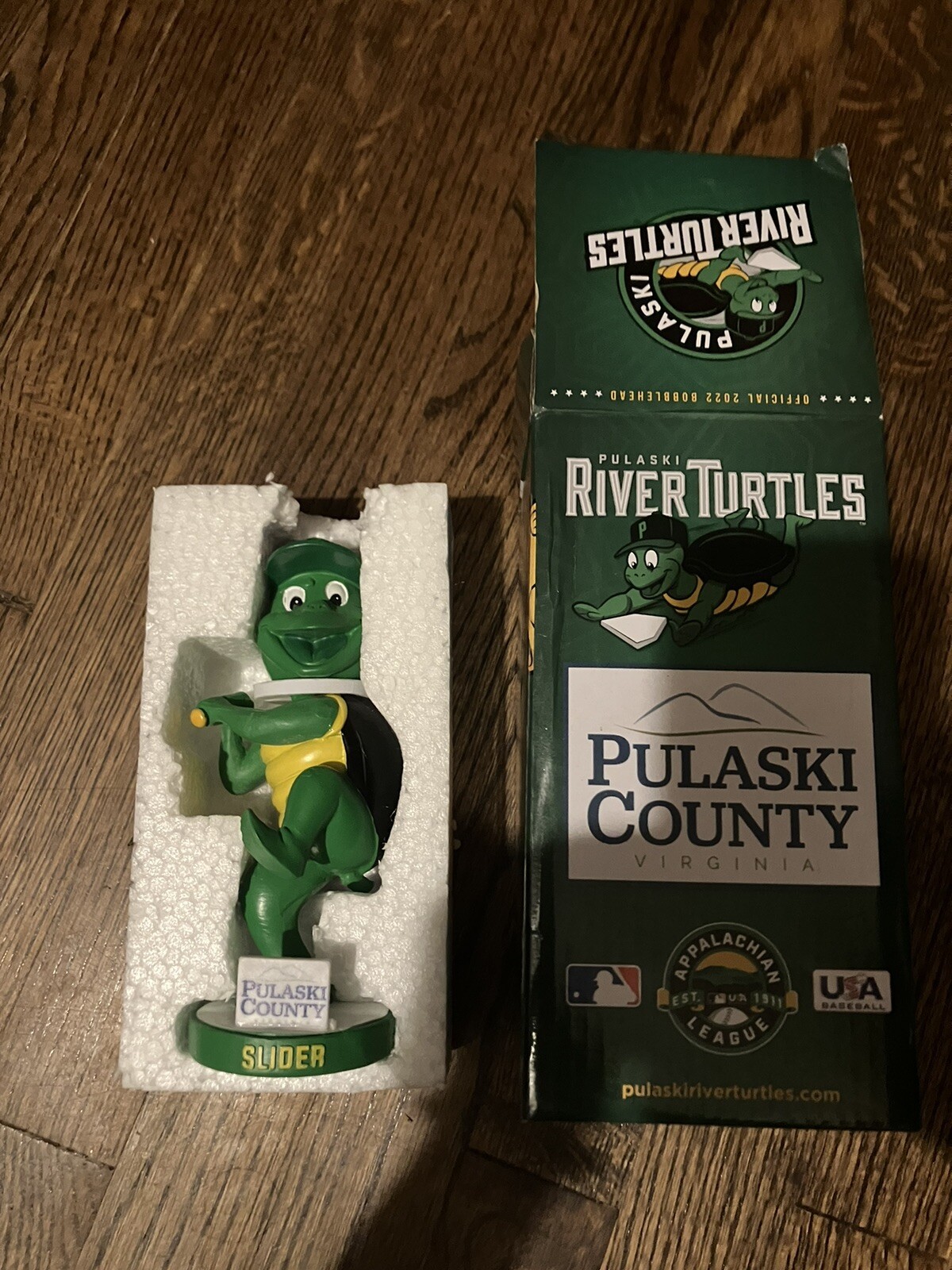 Pulaski River Turtles Slider Mascot Bobblehead (2022 SGA) New In Box ...