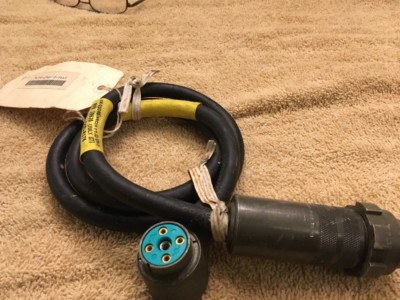 NOS Military Radio Power Cable 4 Foot W/ Male 3 PIN Bendix Connector ...