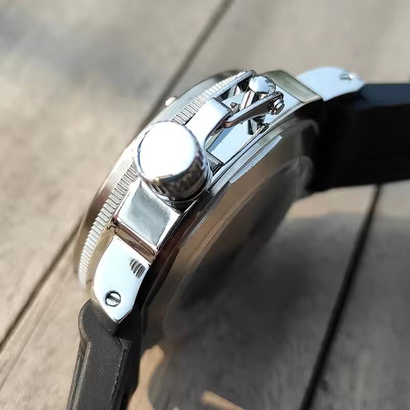 Black 44mm seagull ST25 movement military luxury homage analog date ...