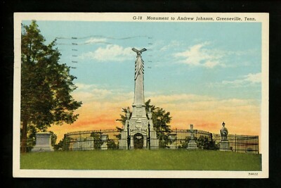 Political President postcard Andrew Johnson Monument Greeneville, TN ...