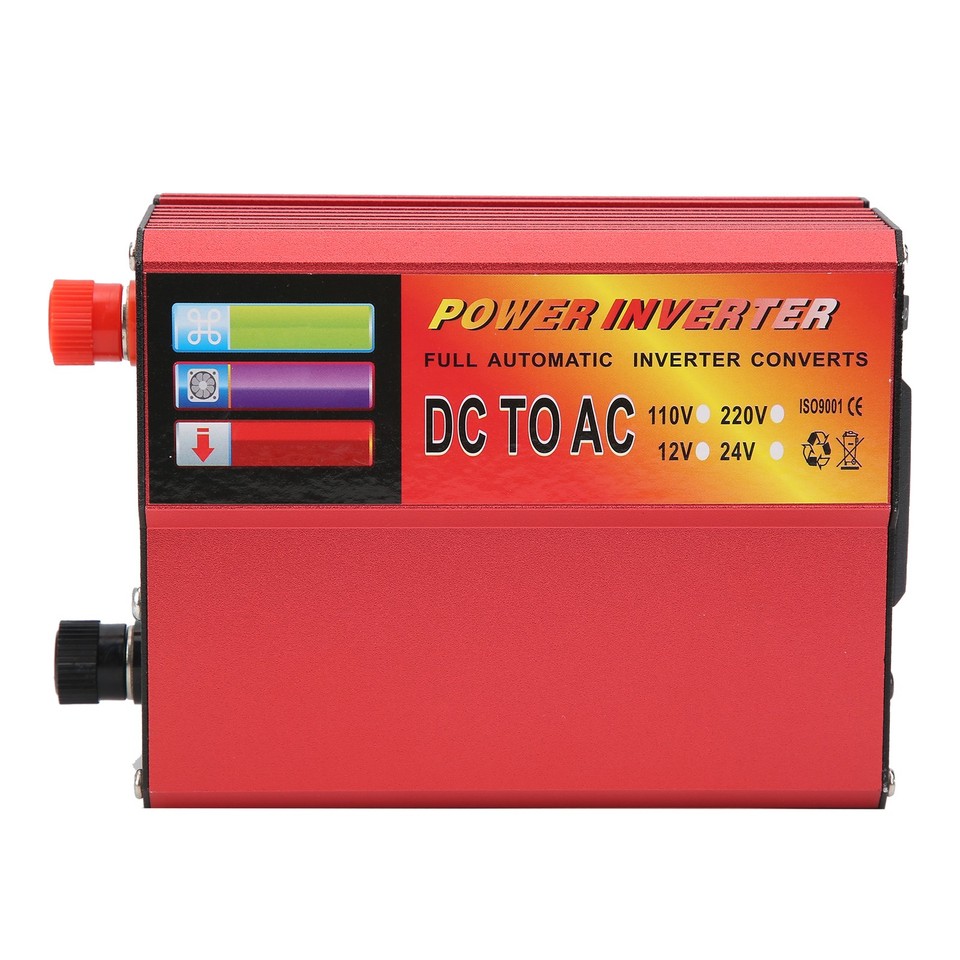 600W Car Power Inverter 12V DC To 110V AC Converter Modified Sine Wave ...