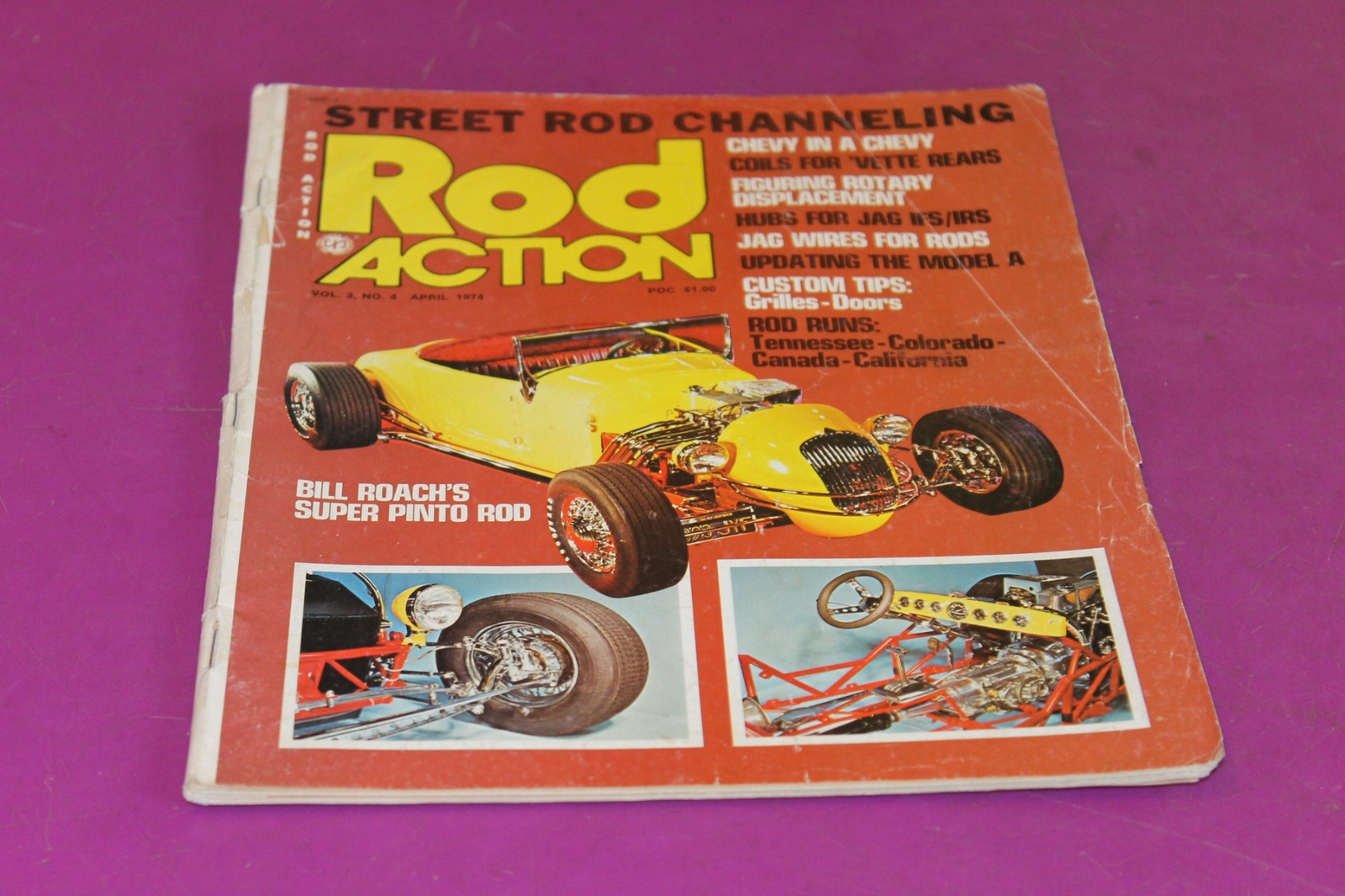 April 1974 Rod Action Magazine. Street Rod Channeling. | eBay