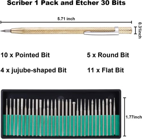 Micro Engraver Pen Engraving Tool Kit Electric Mini DIY Metal Glass ...