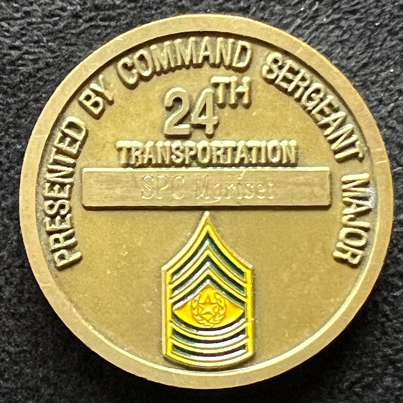 Command Sergeant Major 24th Transportation Challenge Coin | eBay