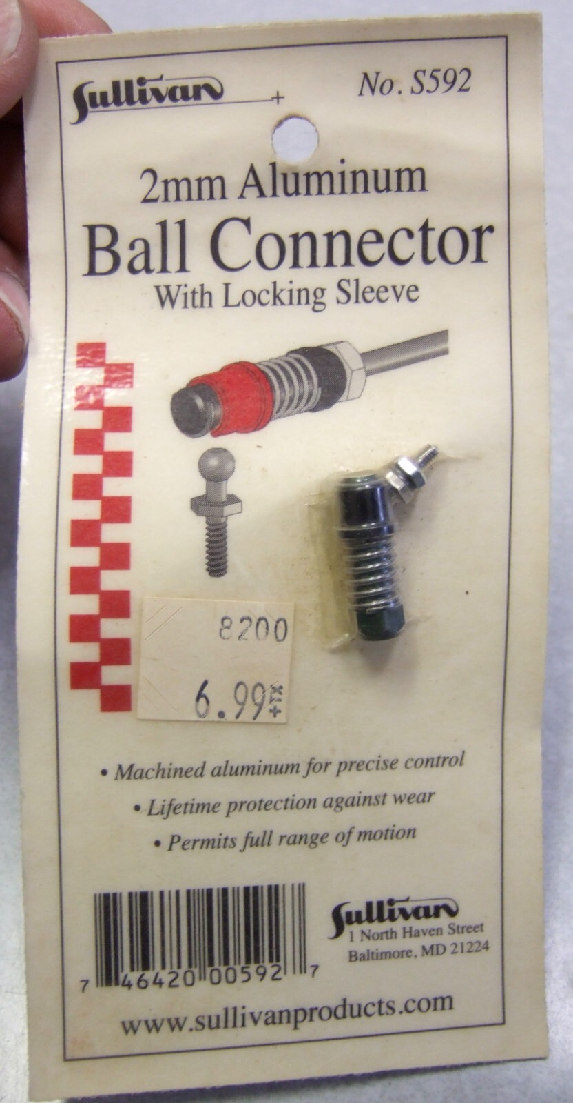 Sullivan Ball Connector with Machined Locking Aluminum Sleeve Green NOS ...