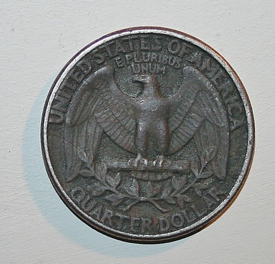 1977 D Washington Quarter, RB, Error, Filled in Mint Mark, Improperly ...