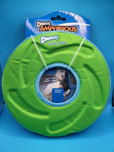 ChuckIt! Zipflight Flyer Dog Frisbee & Toy that Floats; Medium ...