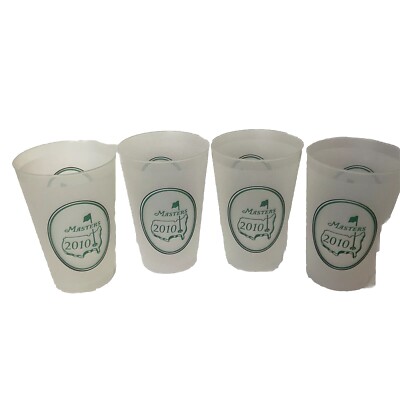 Masters Golf Frosted Plastic Cup Collectible Augusta 2010 lot of 4 | eBay