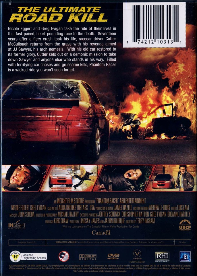 NEW HORROR DVD // Phantom Racer // Nicole Eggert , Greg Evigan | eBay