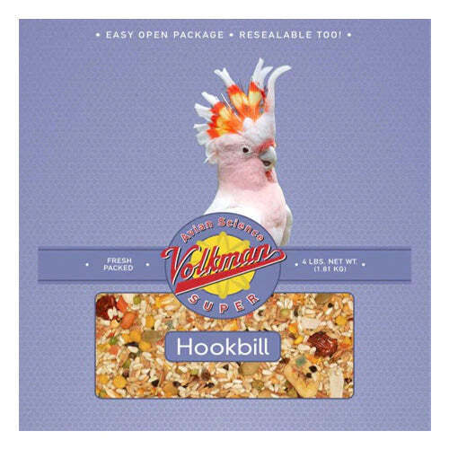 Volkman Avian Science Super Hookbill Bird Food 4lbs, Parrot Food, Bird ...