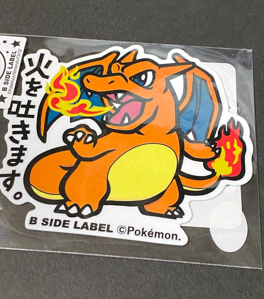 Pokemon × B-SIDE LABEL Collaboration Sticker Charizard Japan New | eBay