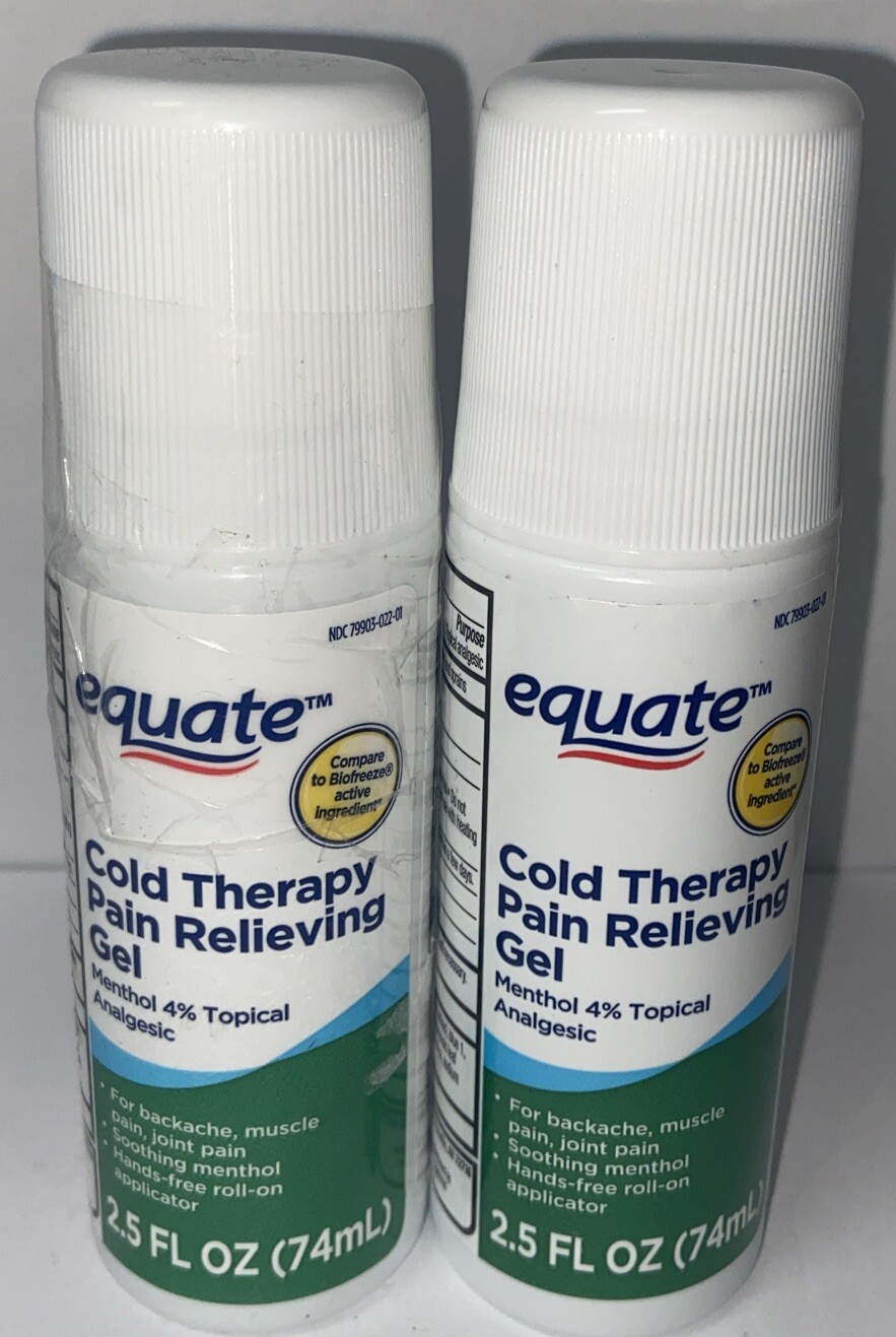 2 Pack - Equate Cold Therapy Pain Relieving Gel - 2.5 fl oz / 74 mL for ...