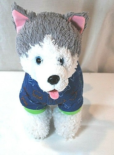 BABW Build A Bear BABW Husky Puppy Dog Soft Stuffed Plush Gray & White ...
