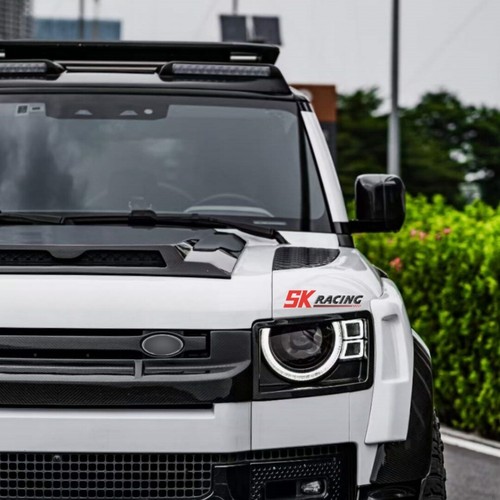 For Land Rover Defender 90 110 L663 Dry Carbon Fiber Roof Lamp Top ...
