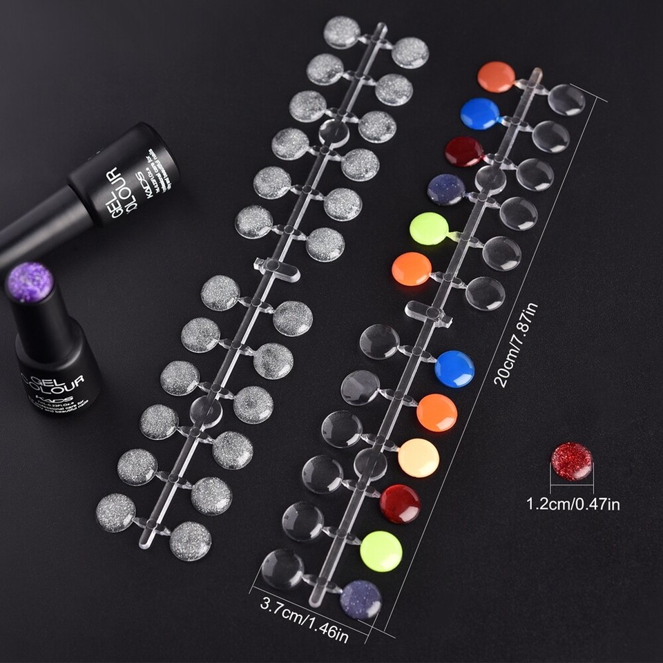 Transparent Nail Art Tips Color Chart False Nail Display Tips Hart ...