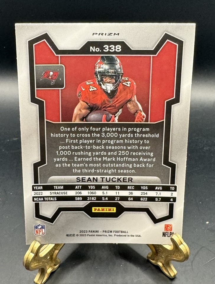 Sean Tucker 2023 Panini Prizm Silver Variations SP RC #338 Rookie Card ...