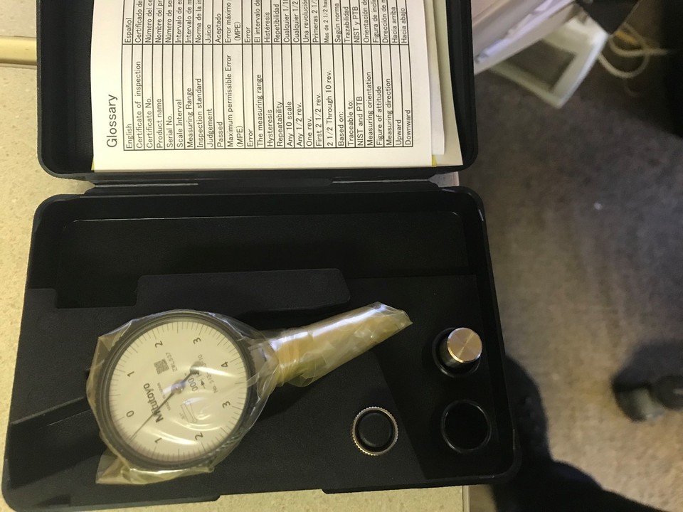 Mitutoyo 513-403-10E Dial Test Indicator, .008" Range, .0001 ...