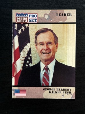 1991 Pro Set Desert Storm George H. Bush Rookie President | eBay