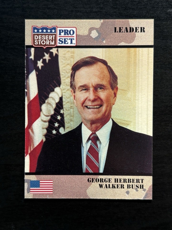 1991 Pro Set Desert Storm George H. Bush Rookie President | eBay