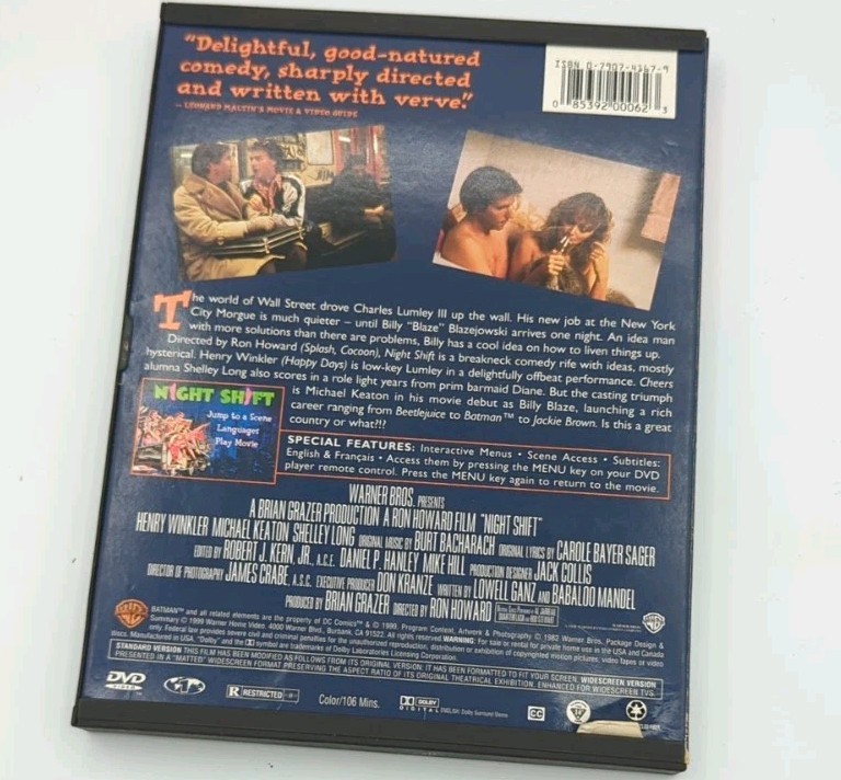 Night Shift DVD 1999 Henry Winkler Shelley Long Michael Keaton ...