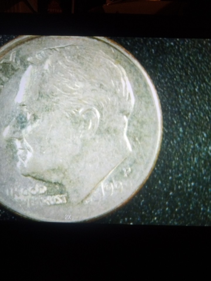 1999 P Roosevelt dime Copper Rim Multiple Error Coin Grease Error ...