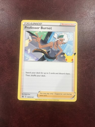 PROFESSOR BURNET SWSH167 HOLO Rare Celebrations Pokemon PROMO Card Near ...
