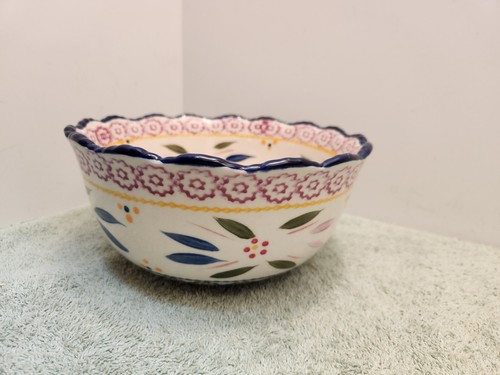 Temptations Old World Confetti Blue Floral Lace Bowl 1.5 Quart NEW | eBay