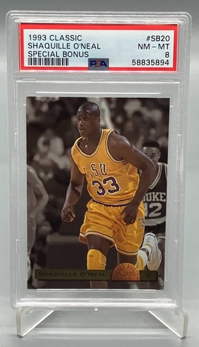 1993 CLASSIC #SB20 SHAQUILLE O'NEAL PSA 8 ROOKIE RC NM-MT SPECIAL BONUS ...