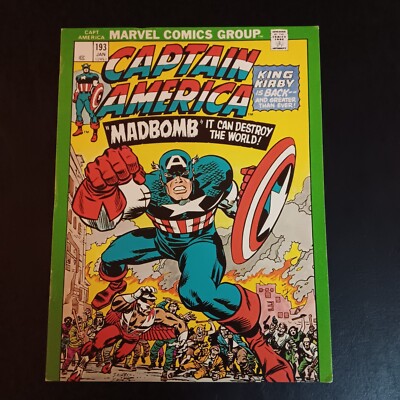 Vintage 1975 Marvel Mead Folder Captain America 193 (Madbomb!) | eBay