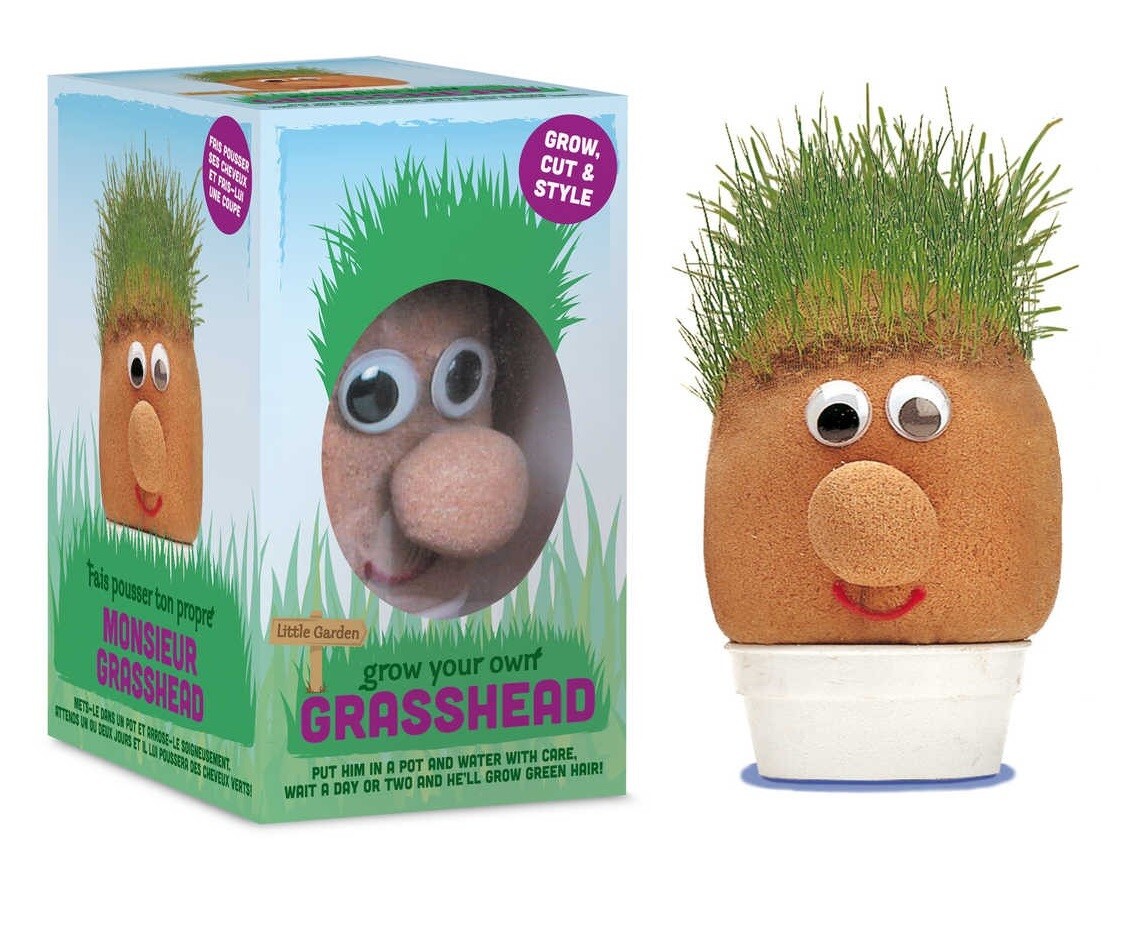 Grow Your Own GRASSHEAD Kids Grass Head Christmas Gift Stocking Filler ...
