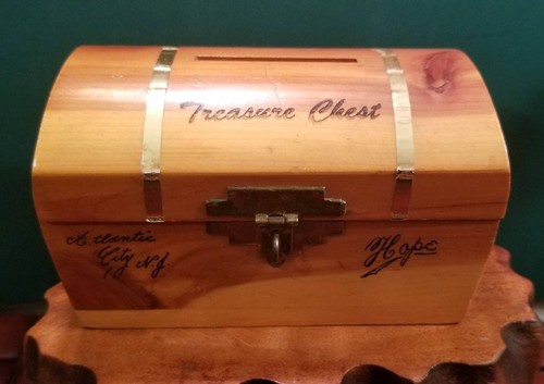 Vintage Atlantic City Souvenir Pirate Treasure Hope Chest Bank | eBay