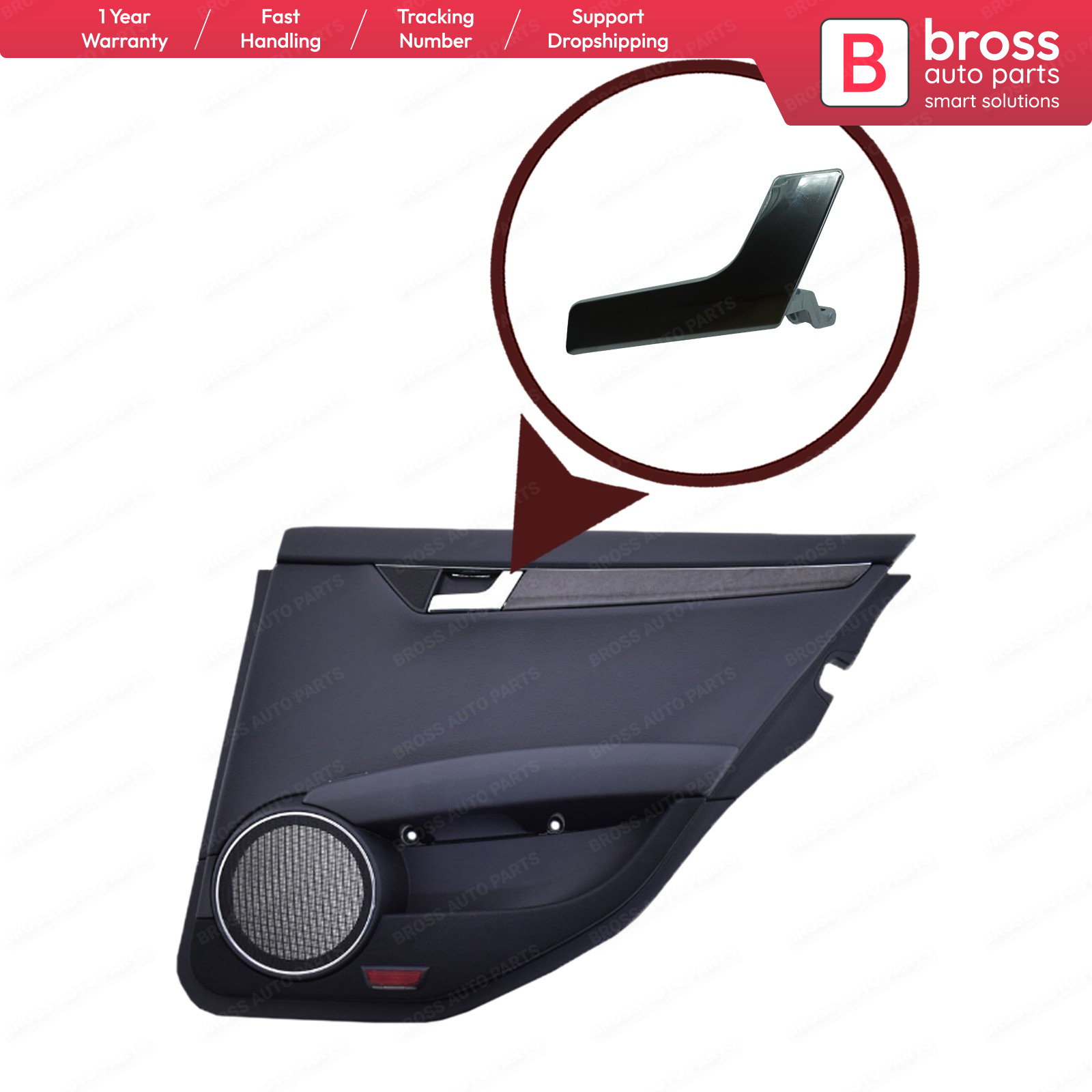 Interior Door Handle Chrome Plated Right Side 2047202763 for Mercedes ...