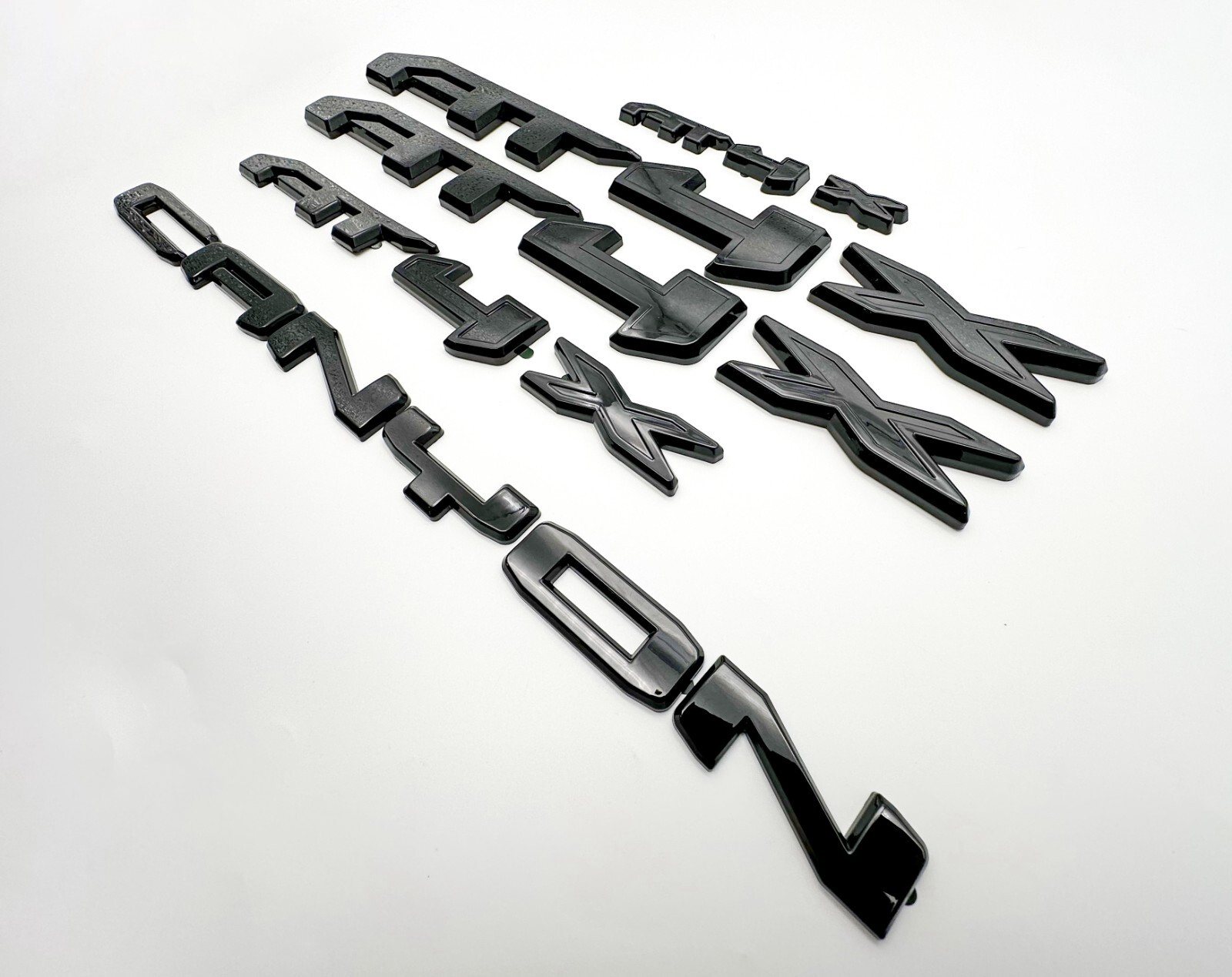 OVERLAY 5PCS Gloss Black Door Rear AT4X Canyon Emblem Fit 2023+ GMC ...