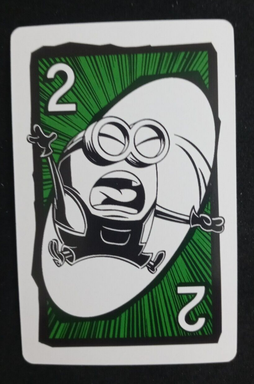 2019 Mattel Minions The Rise of Gru Uno Card Green #2 | eBay