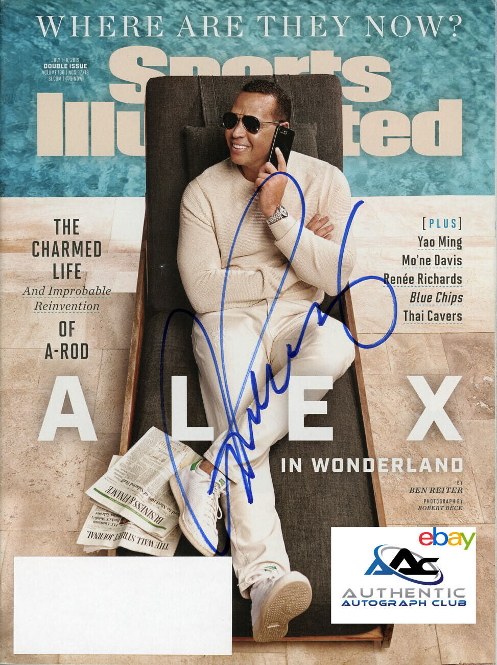 ALEX RODRIGUEZ AUTOGRAPH SIGNED SPORTS ILLUSTRATED MAGAZINE A-ROD AROD ...