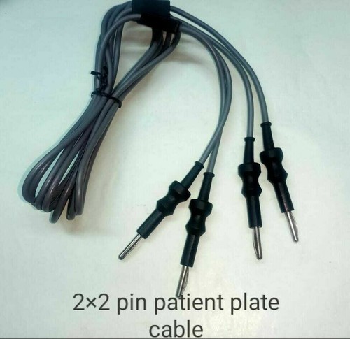 Electro Surgical Unit 2 x 2 Pin Patient Plate Cable 3 Meter 5 Piece Set ...