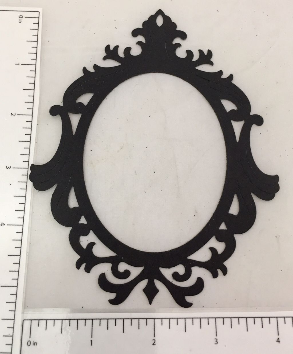 Die Cuts * Fancy Frame * Oval * Set of 8 * Black Cardstock | eBay