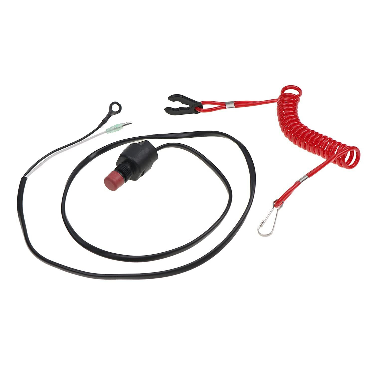 Yamaha Outboard 15 25 30 40 HP Kill Stop Switch Safety Tether Lanyard ...