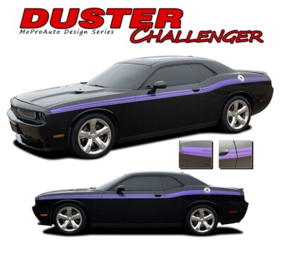 DUSTER Fits 2008-2023 Dodge Challenger Side Stripes Door Decals Vinyl ...