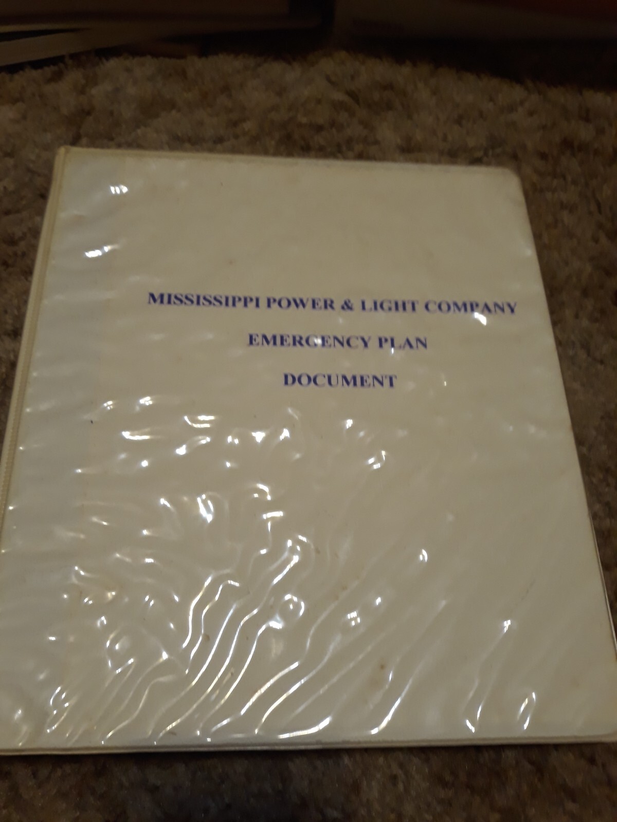Mississippi Power & Light MP&L Emergency Plan Document Notebook 1992 | eBay
